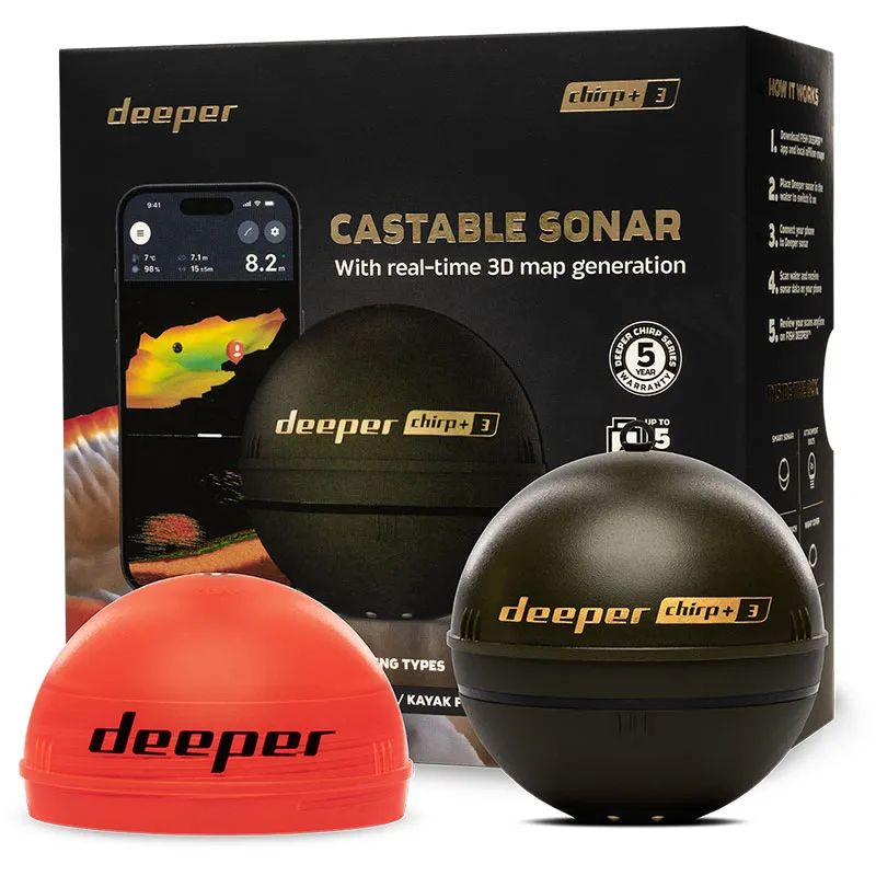 Deeper Smart Sonar Chirp+ 3 - Klare Bilder - 3D Tiefenkarte
