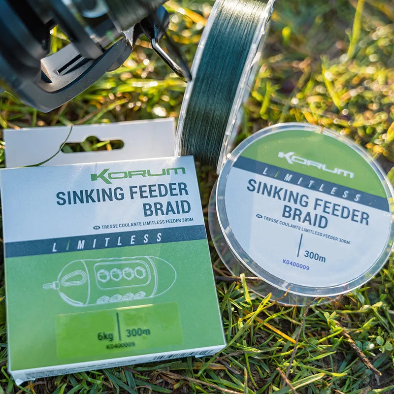 Korum Limitless Sinking Feeder Braid 300 m 0,16 mm 7 kg 15,4 lb ...