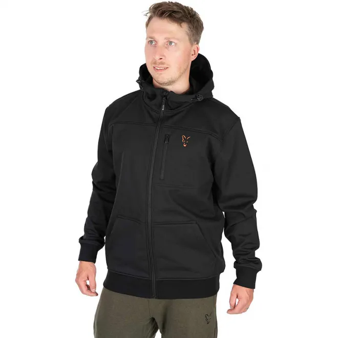 FOX Collection Soft Shell Jacket Black & Orange XL, Angelshop für ...