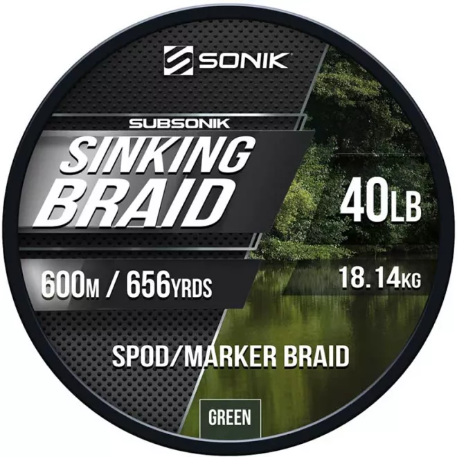 Sonik Subsonik Sinking Braid 600 m 40 lb 0,20 mm, Angelladen für Profis ...